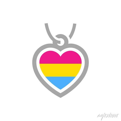 Symbol Coulomb With Pansexuality Flag Wall Stickers Sex Flat Human Relationships Myloview Com