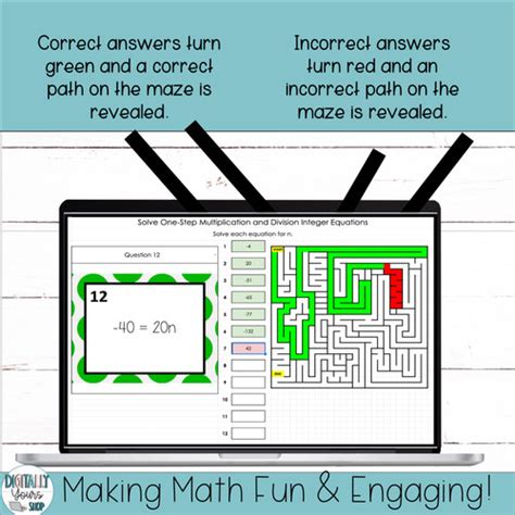 One Step Equations Maze Activity Bundle Amped Up Learning
