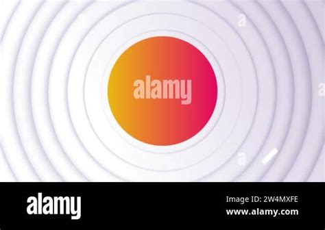 Animation Of Flickering Orange Circle And Abstract Shapes Over White