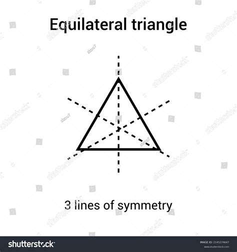 Lines Symmetry Equilateral Triangle Shape Stock Vector Royalty Free