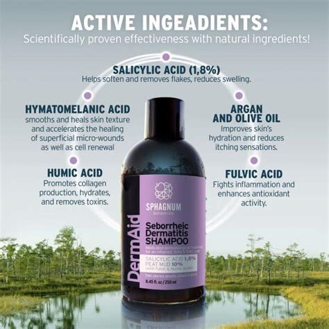 Seborrheic Dermatitis Shampoo With Salicylic Acid 18 And Peat Mud 10 250ml 845 Fl Oz