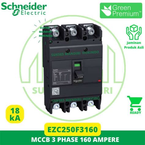 Promo Mccb 3 Phase 160 Ampere 3p 160a Sni Schneider Easypact Ezc250f
