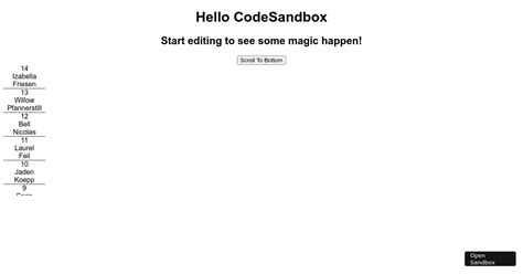 Inverse Infinite Scroll Forked Codesandbox
