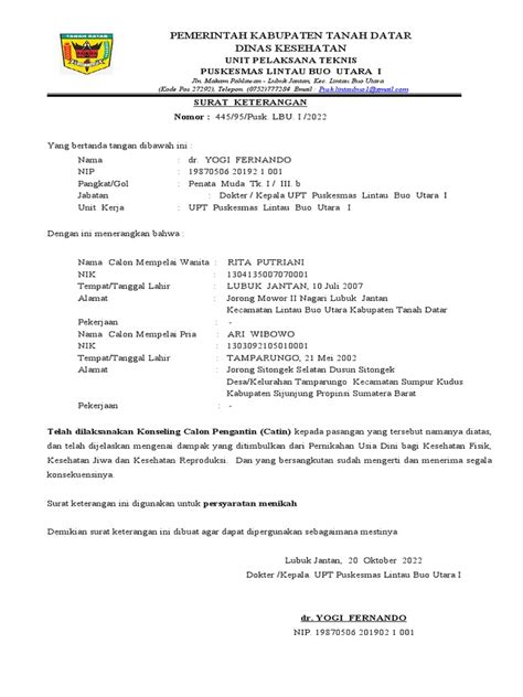 Surat Keterangan Menikah Dibawah Umur Pdf