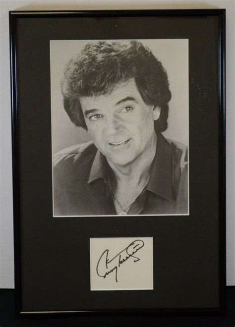 Conway Twitty Autograph Signed Index Card Framed Along With 8 X 10 Photo