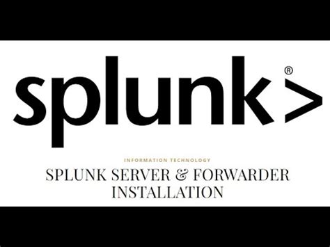 Splunk Install And Universal Forwarder HOWTO YouTube