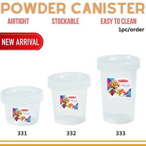 Powder Canister Container Round Style For Milktea Toppings Sprinkles