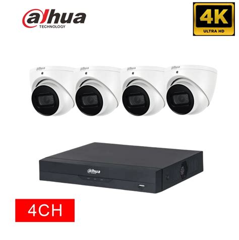 Dahua 4 X 8mp Dh Ipc Hdw3866emp S Aus Smd 4 0 Turret Security Cctv Kit