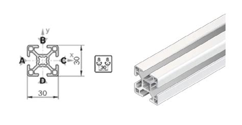 Perfil De Aluminio Estructural 30x30 Ripipsa