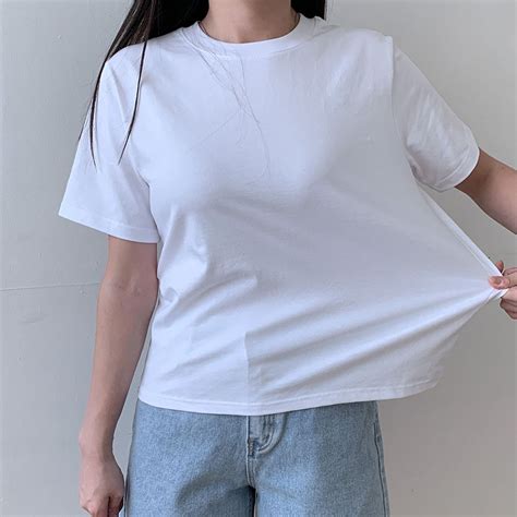 비침x 20수 탄탄 반팔 티셔츠