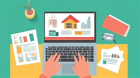 Person Using Laptop To Analyze Real Estate Data And Charts Premium Ai Generated Image