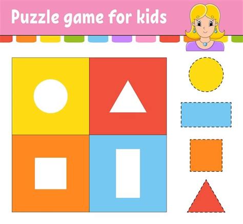 Jeu De Puzzle Pour Les Enfants Couper Et Coller Entraînement à La Coupe