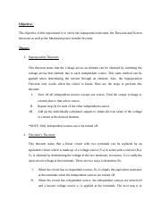 ELEC Lab Docx Objective The Objective Of This Experiment Is To Verify The Superposition