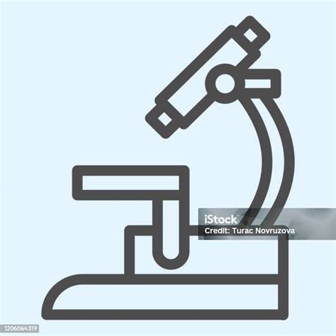 顯微鏡線圖示生物化學和微生物學醫療設備保健載體設計理念白色背景圖譜圖輪廓樣式用於網路和應用向量圖形及更多10號圖片 10號 互聯網 健