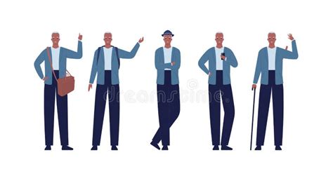 Character Collection Vector Flat Design People Illustration Set Stock