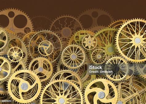 기어 및 톱니의 배경입니다 메커니즘 개념 3d 일러스트 레이 션 강철에 대한 스톡 사진 및 기타 이미지 강철 공장 산업 건물 공학 Istock