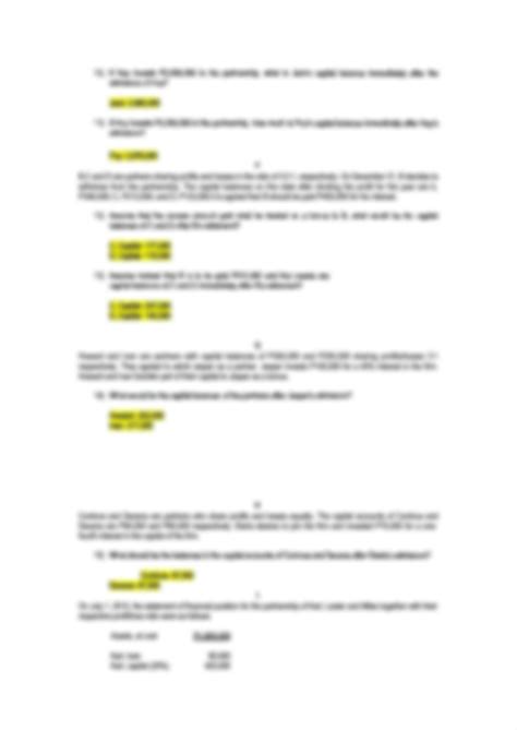 Solution Pdf Problems In Partnership Dissolution Answers Compress