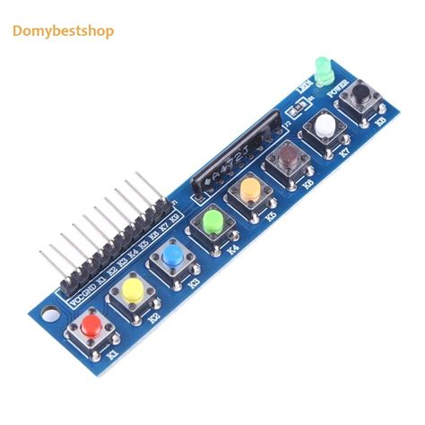 โมดูลปุ่มกดปุ่มกดอิสระ 8 ตัวพร้อมไฟแสดงสถานะ Led สําหรับ Arduino Arm Domybestshopth