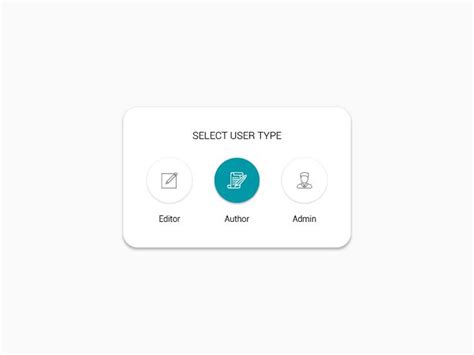 Daily Ui 64 Select User Type