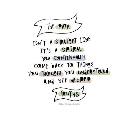 The Path Isn T A Straight Line It S A Spiral You Continually Come Back