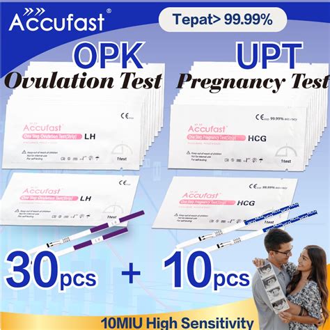 Accufast 50pcs Opk Ovulation Test Strip 20pcs Upt Pregnancy Test