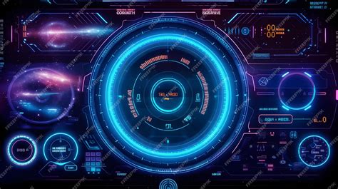 Scifi Futuristic Glowing Hud 디스플레이 Vitrual Reality 인터페이스 기술 디지털 배경 미래