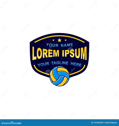 Logotipo Do Crach Do Voleibol Ilustração Stock Ilustração de clube equipe
