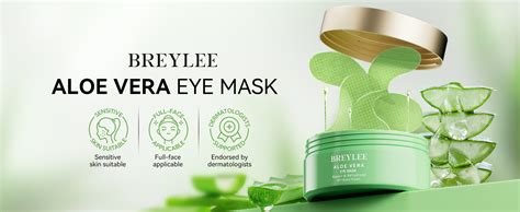 Breylee Aloe Vera Eye Masks 60 Pcs Reduce Puffy Eyes