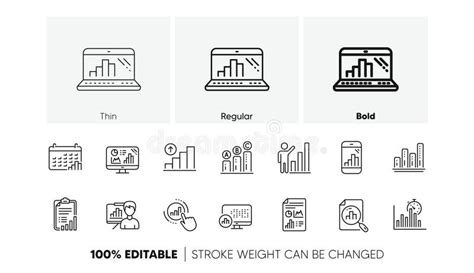 Graph Line Icons Charts And Graphs Presentation And Report Linear