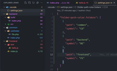 Visual Studio Code Is There A Way To Set Different Colors For Folders In The Explorer Stack