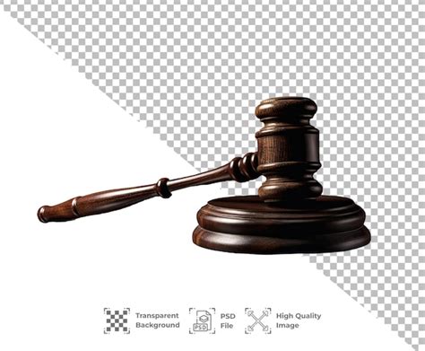 Premium PSD | Psd law hammer isolated on transparent background