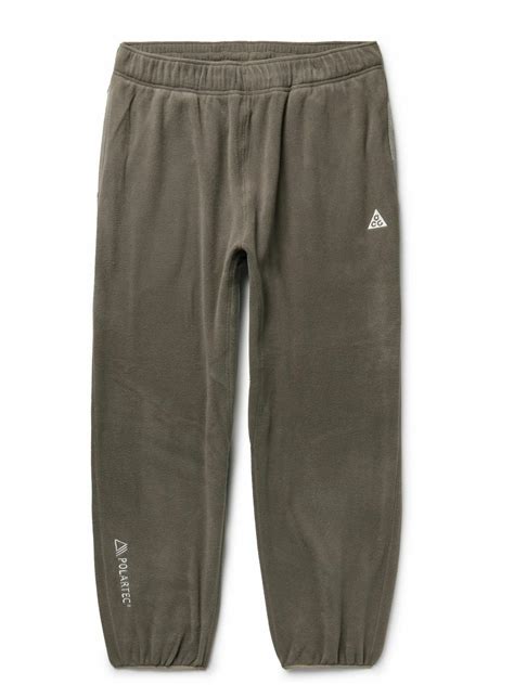 Nike Acg Tapered Logo Embroidered Fleece Sweatpants Gray Nike