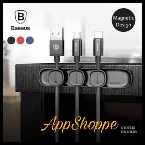 Jual Baseus Magnetic Cable Clip Data Charging Cable Organizer Kabel Klip Shopee Indonesia