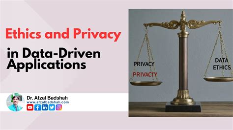 Ethics And Privacy In Data Driven Applications Afzal Badshah Phd