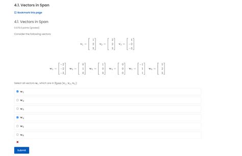 Solved 4 1 Vectors In Span Bookmark This Page 4 1 Vectors Chegg Com