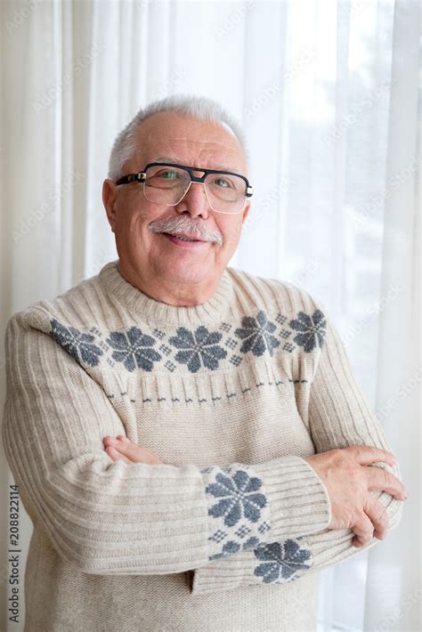 Smiling Old Man With Glasses