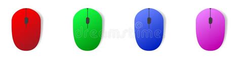 Computer Mouse Icons Vector Left And Right Click Vector Icons Set Of