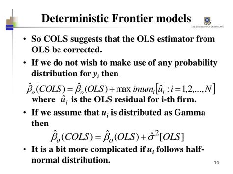 Ppt Efficiency And Productivity Measurement Stochastic Frontier