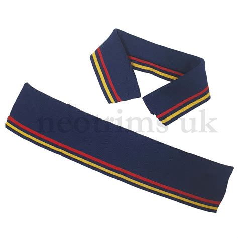 Rib Knit Collar And Cuff Set Flat Knit Polo Shirt Collar Cuff Trim