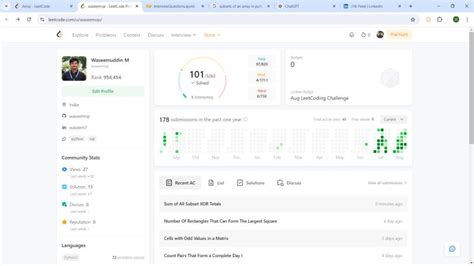 Waseemuddin M On Linkedin Leetcode Codingchallenge Continuouslearning Problemsolving Python