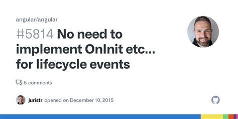 No Need To Implement Oninit Etc For Lifecycle Events · Issue 5814