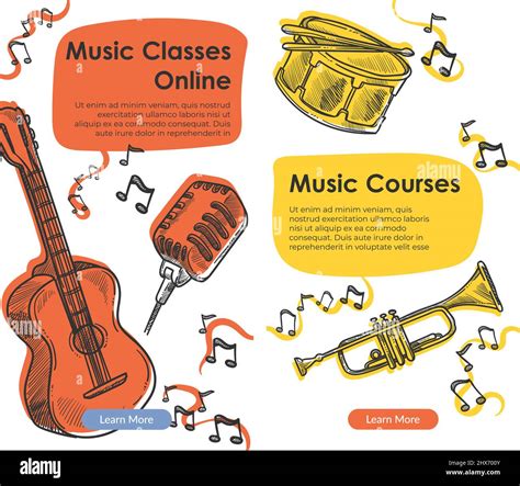 Online Music Classes Stock Vector Images Alamy