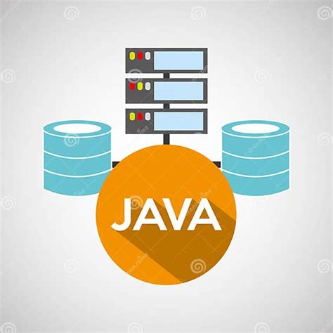 Almacenamiento De La Base De Datos De La Lengua De Java Ilustración Del