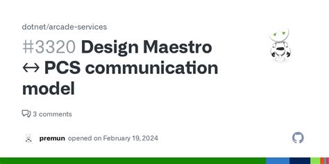 Design Maestro ↔ Pcs Communication Model · Issue 3320 · Dotnetarcade