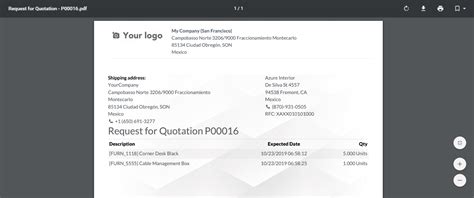Request For Quotation Purchase Order Odoo 13 Enterprise Edition