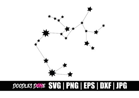 Sagittarius Zodiac Constellation Svg Graphic By Doodlesdone · Creative
