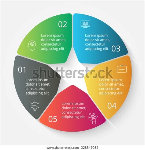 Vector Circle Infographic Template Cycle Diagram Stock Vector Royalty Free
