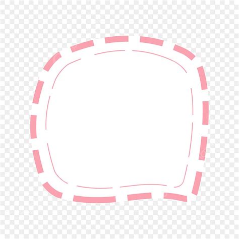 분홍색 점선 일러스트 대화 상자 말풍선 이름표 분홍 점선 선 Png 일러스트 및 Psd 이미지 무료 다운로드 Pngtree