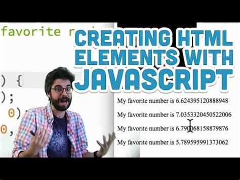 Creating HTML Elements With JavaScript P Js Tutorial YouTube