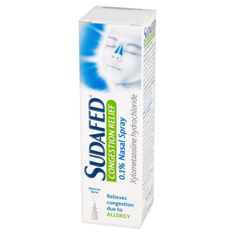 Four Pack Sudafed Congest Relief Nasal Spray 10ml Expiry April 2019 Ebay